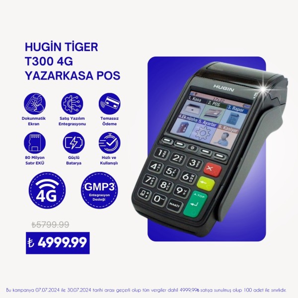 En Uygun Hugin T300 4G Yazarkasa Pos | GüvenToner